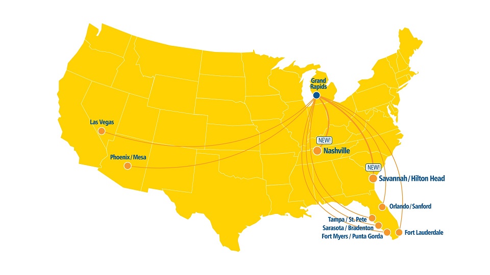 Allegiant Air expands operations at Gerald R. Ford International ...
